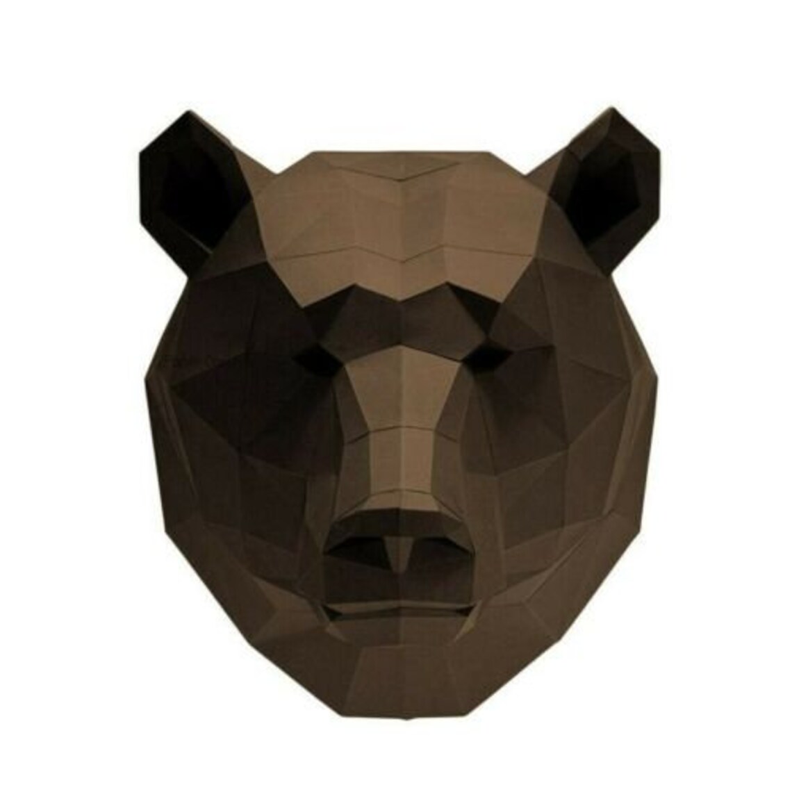 Bear Head 3D Model Paper Craft Wall Art Hanging Decoration - Etsy UK
