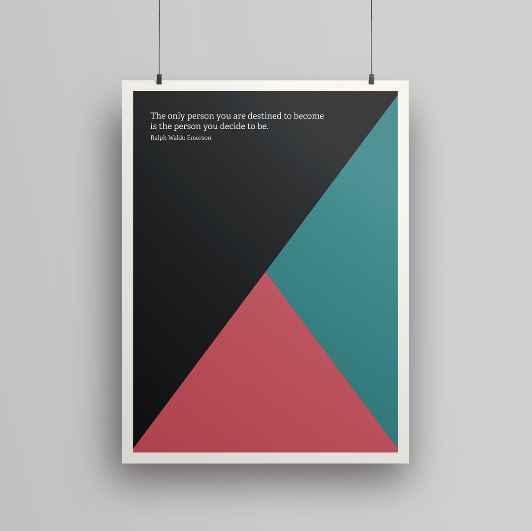 Minimalist Ralph Waldo Emerson Quote Poster: Inspiring Philosophy Art ...