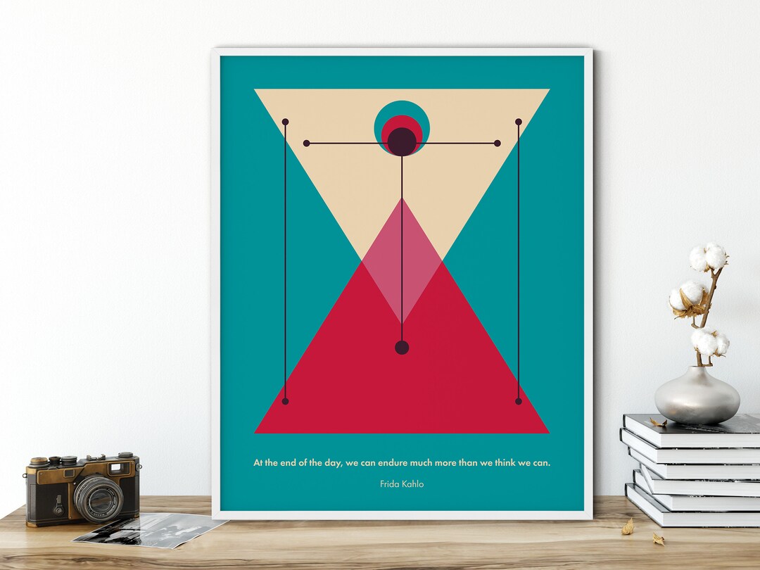 Frida Kahlo Quote Poster, Geometric Design, Minimalist Bold, for ...