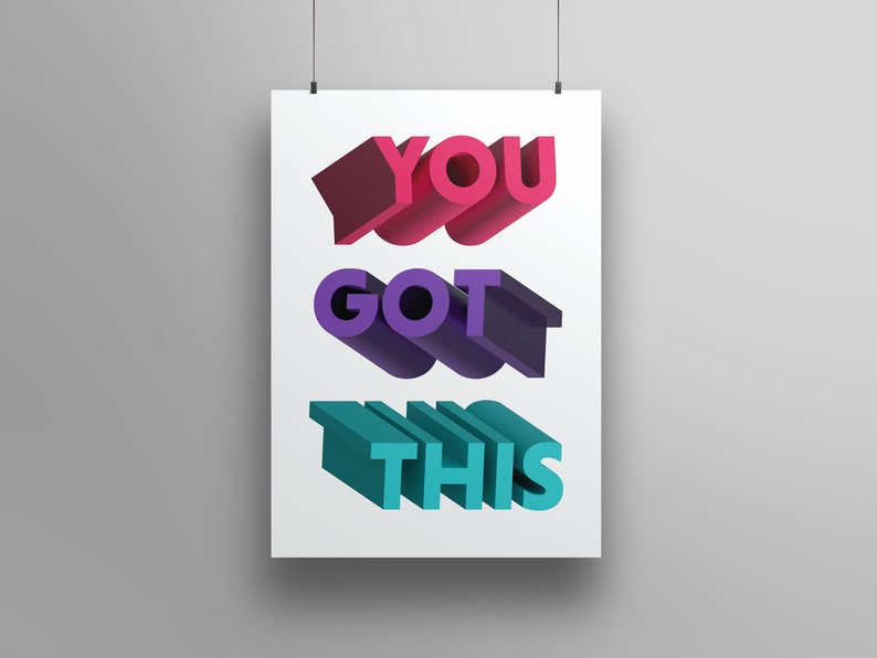 You Got This Minimalist Printable Poster, Inspirational Wall Art for ...