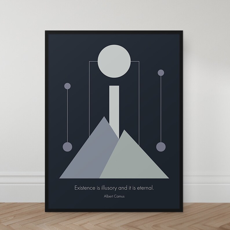 Philosophy Poster, Albert Camus Quote, Minimalist - Etsy