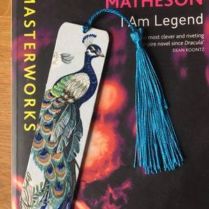 Peacock Bookmark, Wooden Bookmark, Decorative Bookmark, Peacock Gift ...