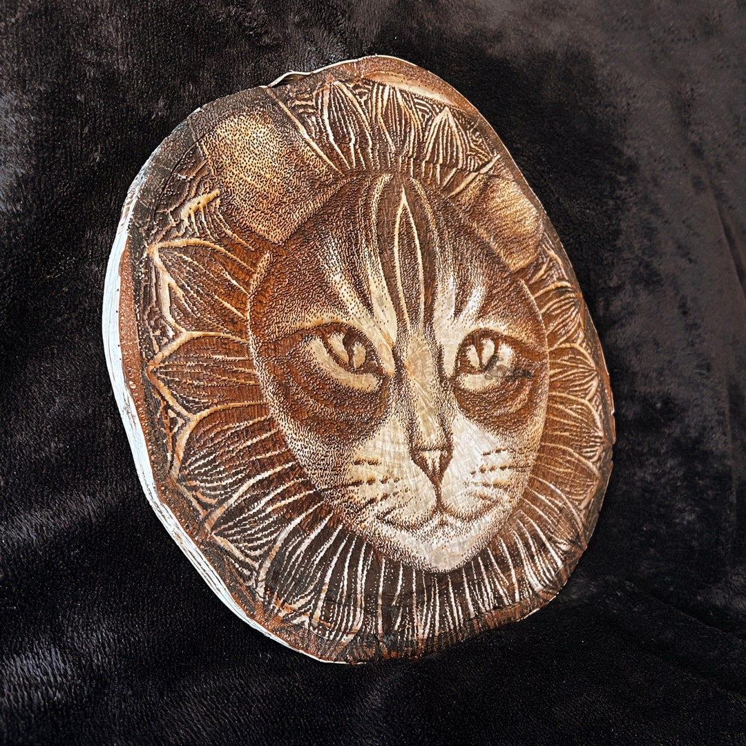 Wood Engraving / Wood Engraving. Design: fish-cat - Etsy