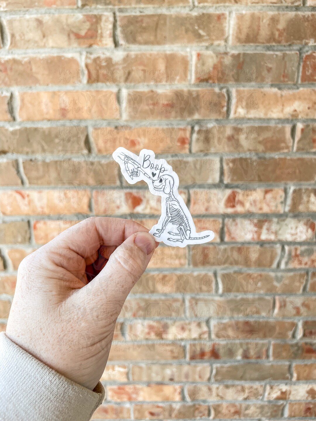 Boop Skelly Dog Sticker | Boop Skellie Dog | Spooky Dog Sticker ...