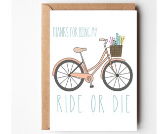 Ride-or-die Btch Card - Etsy