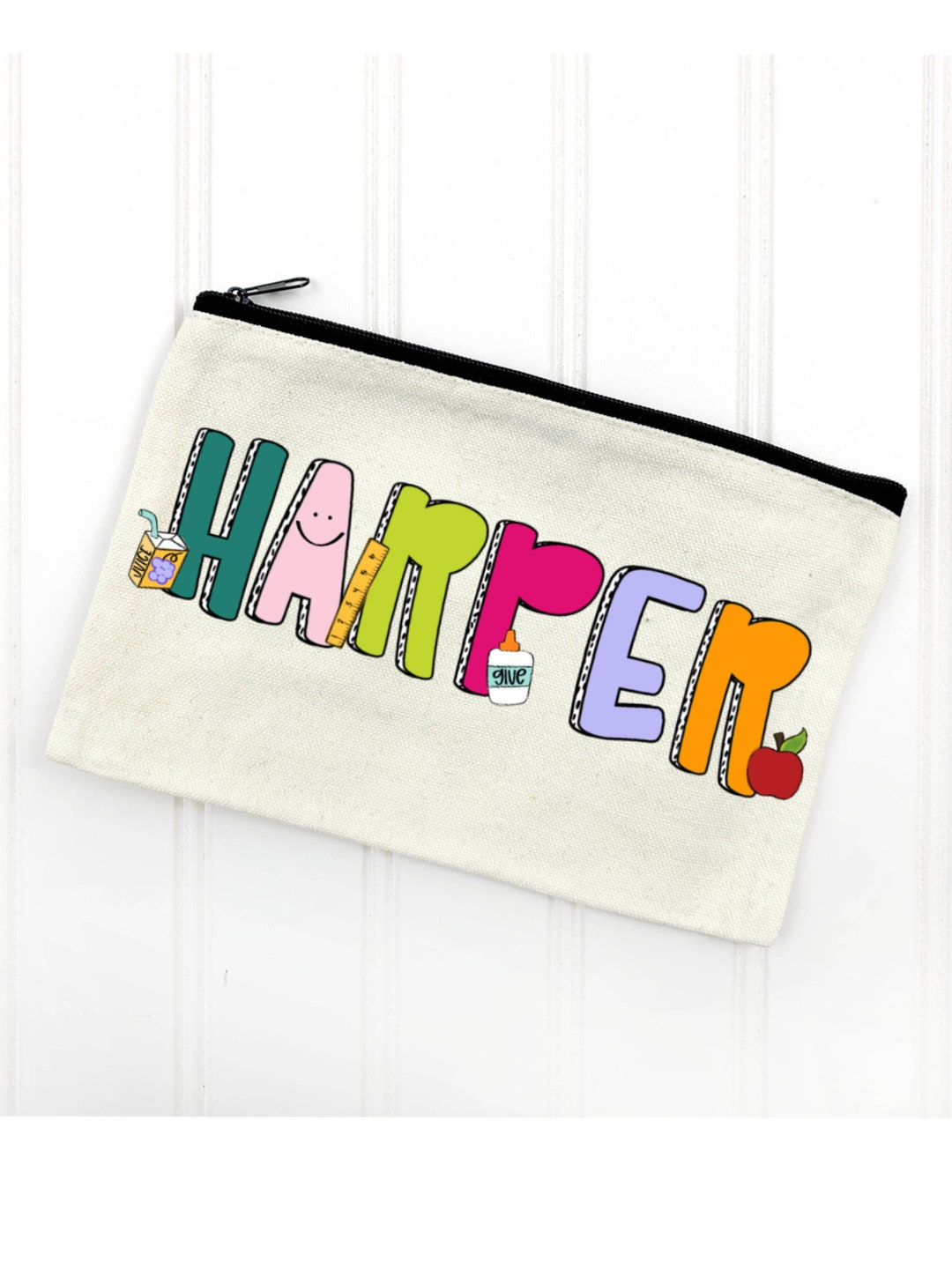 Personalized Pencil Pouch With Zipper, Student Personalized Pencil ...