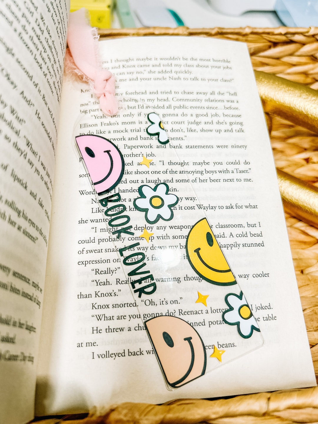Retro Happy Face Bookmark Smile Face Bookmark Retro Happy Face ...