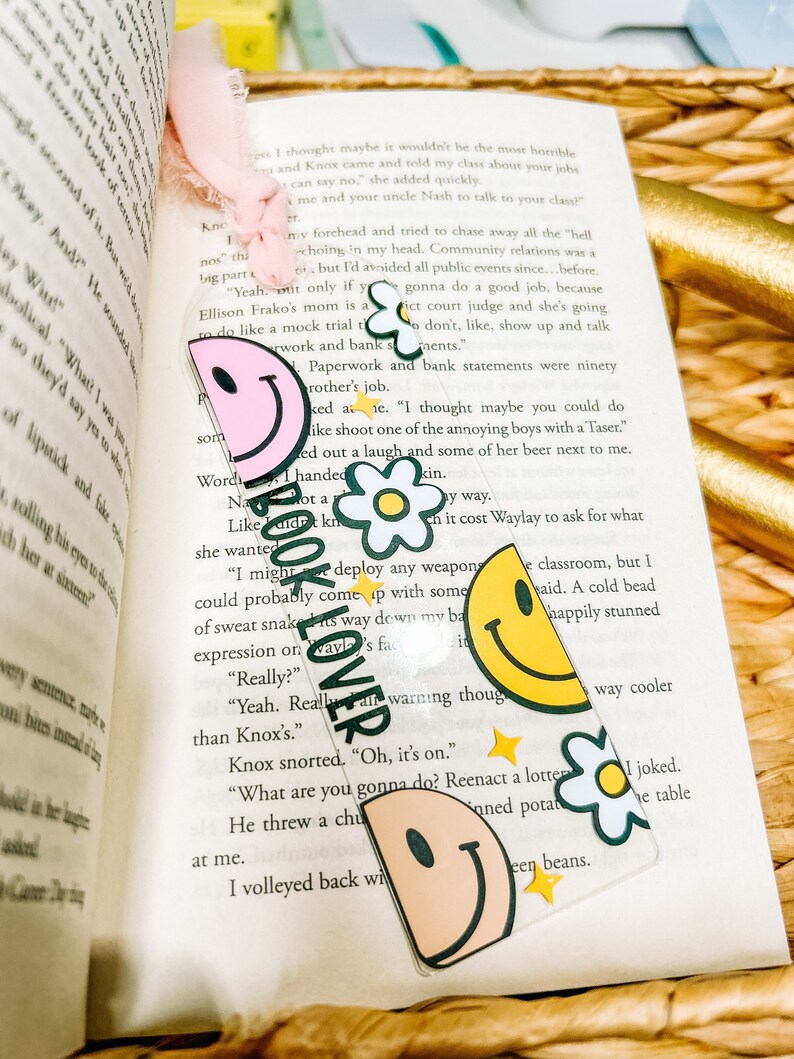 Retro Happy Face Bookmark Smile Face Bookmark Retro Happy Face ...
