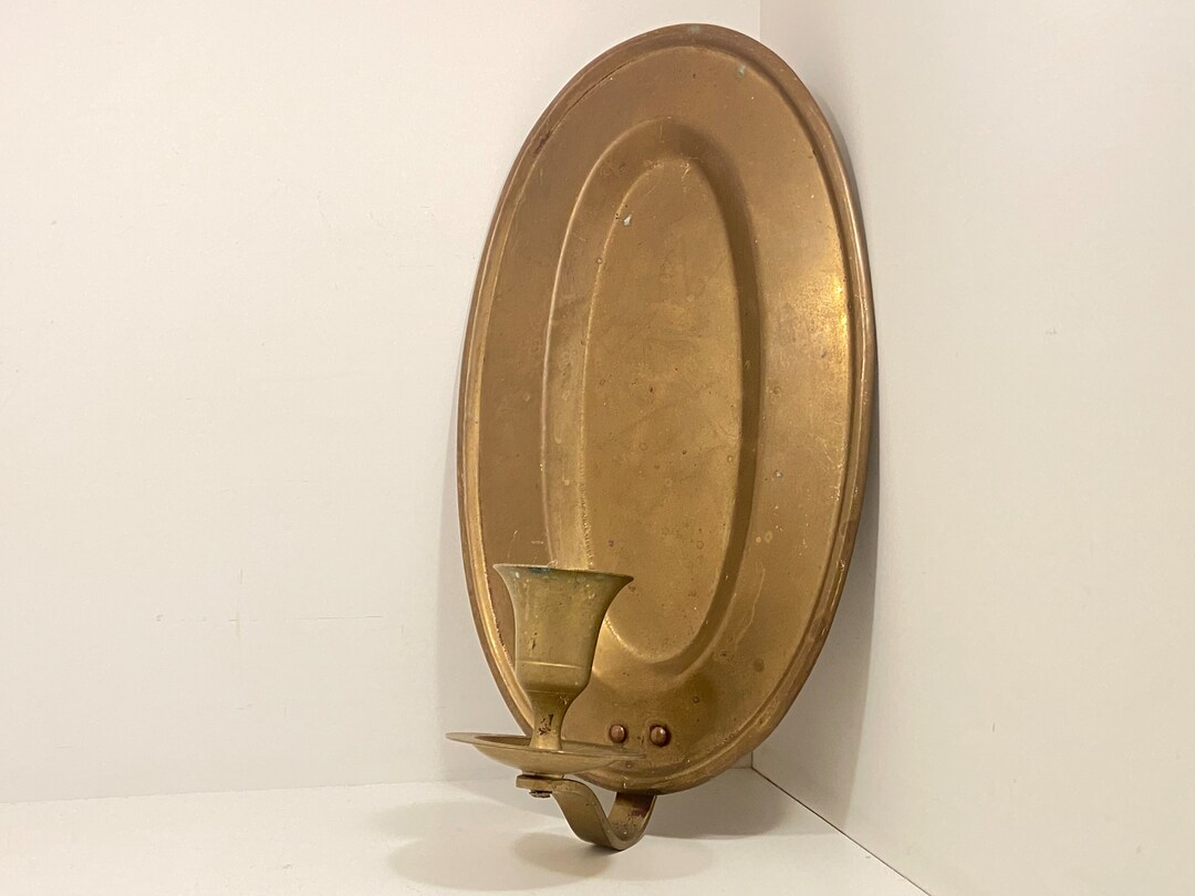 Swedish Vintage Brass Wall Candle Holder Sconce Home Decor Etsy