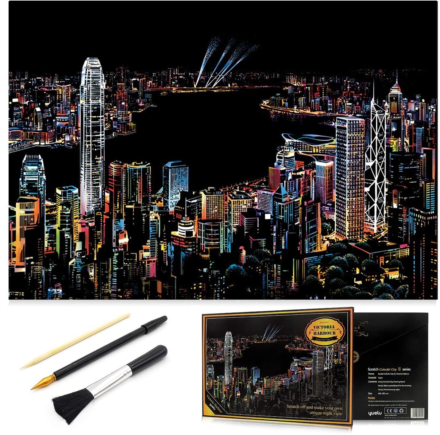 Scratch Painting Kits, Craft Art Set, Rainbow Art Painting Paper for ...