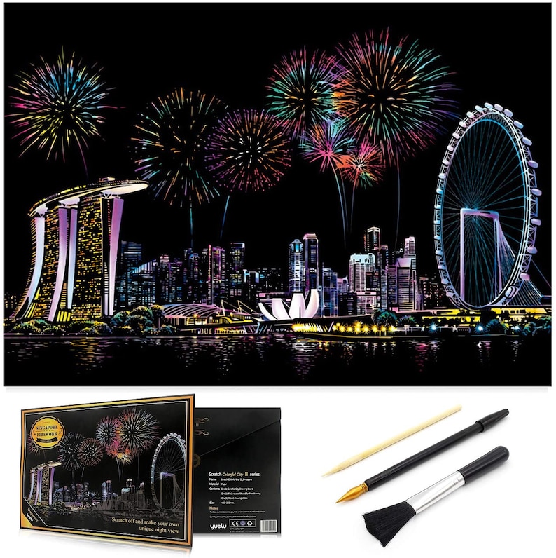 Scratch Art Rainbow Painting Paper, for Kids & Adults, Engraving Art ...
