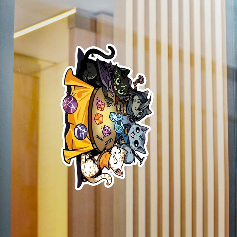Chibi Cats Playing Dnd Sticker DM Vinyl Dnd Sticker RPG - Etsy UK