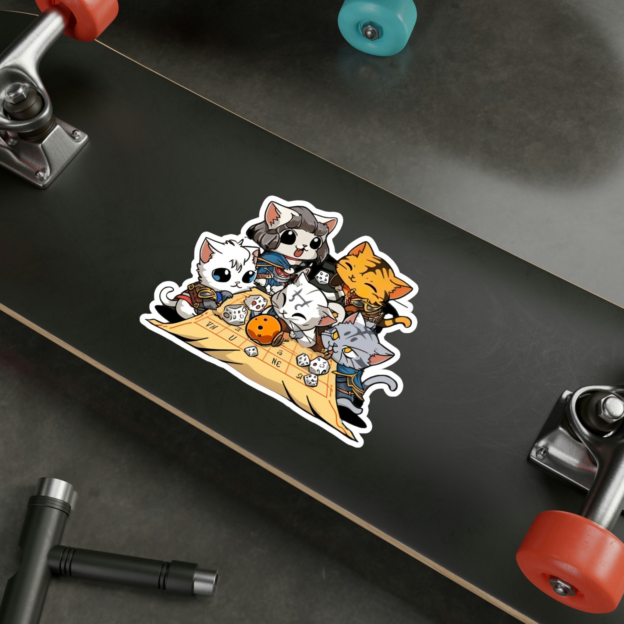 Chibi Cats Playing Dnd Sticker DM Sticker Dnd Sticker RPG - Etsy
