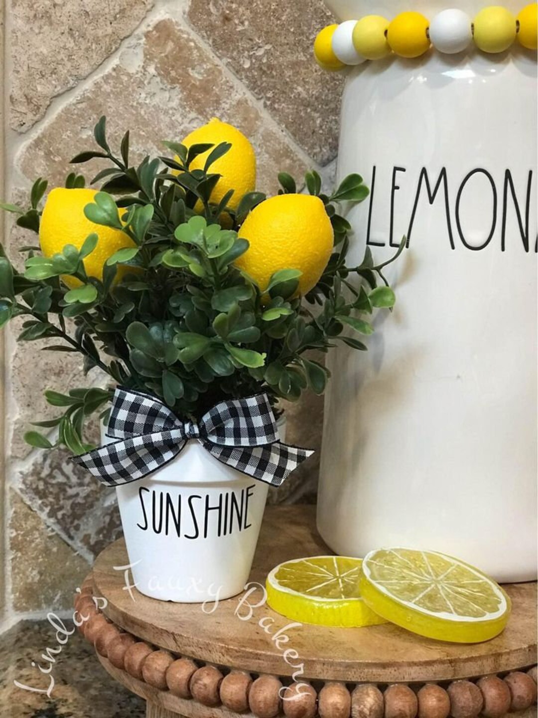 Faux Lemon Tree / Lemonade / Tier Tray Decor / Summer / SUNSHINE ...