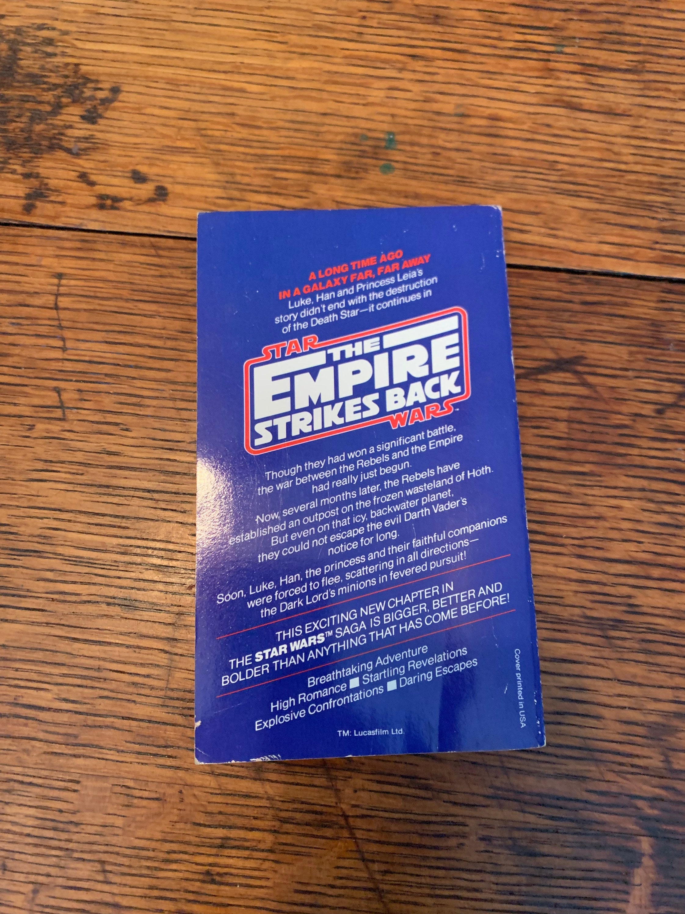 Star Wars: the Empire Strikes Back Book - Etsy