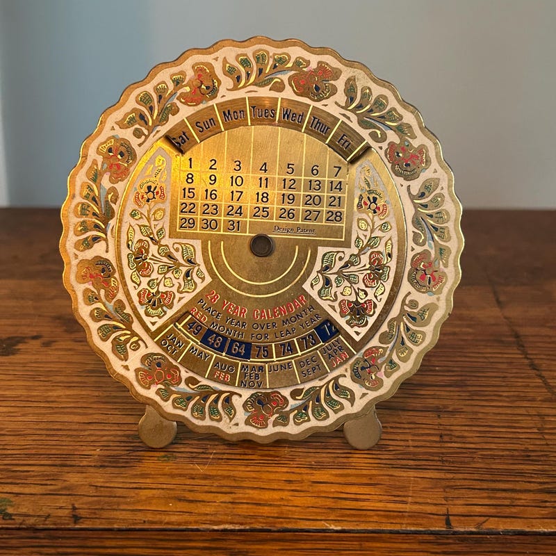 Brass Perpetual Calendar - Etsy