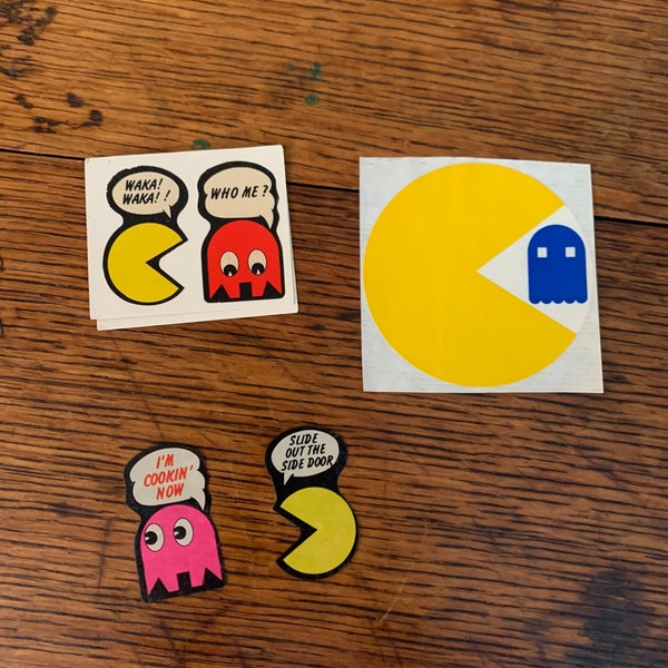 Vintage Pac Man Stickers - Etsy