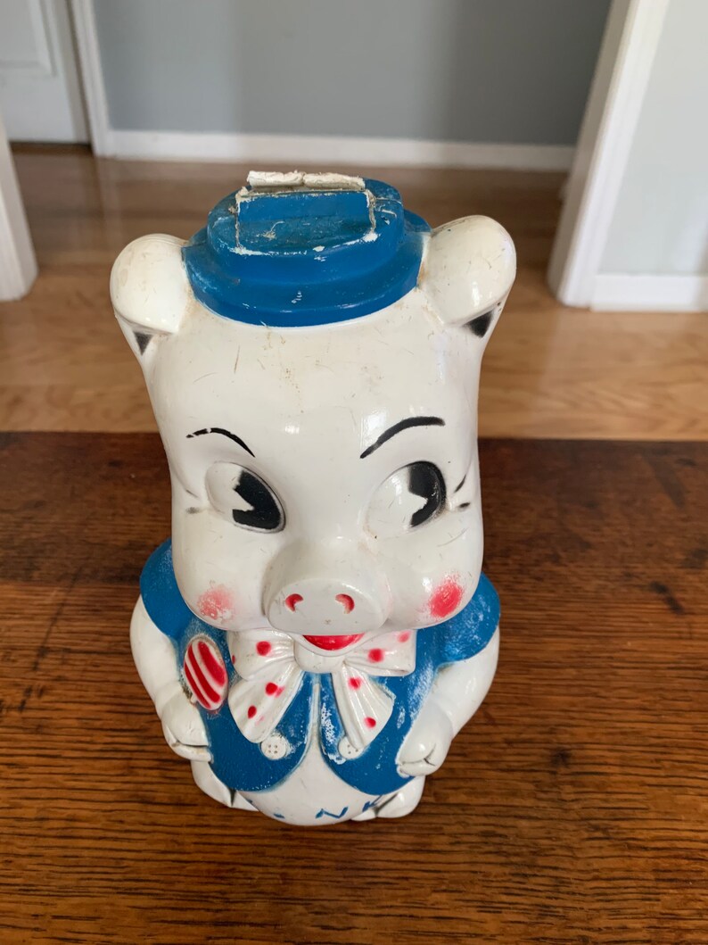 Vintage Porky Pig Empire Blow Mold Bank - Etsy