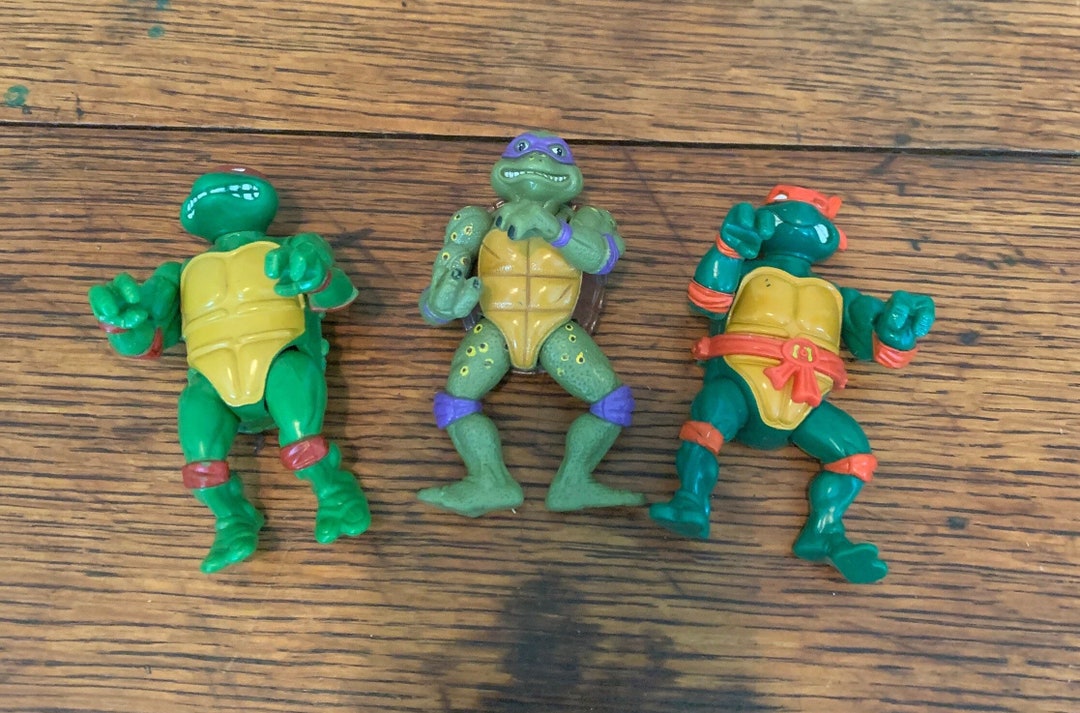 Set of Three Teenage Mutant Ninja Turtles Action Figures - Etsy