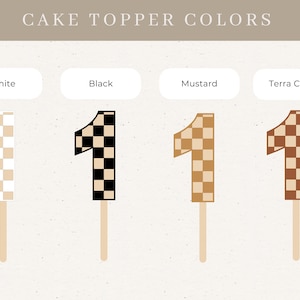 Checkered Boho Birthday Cake Topper | Boy First Birthday | Smash Cake ...