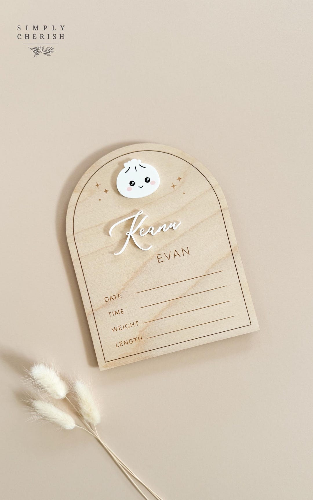 Custom Baby Hospital Birth Stat and Name Announcement Sign, Arch Boho ...