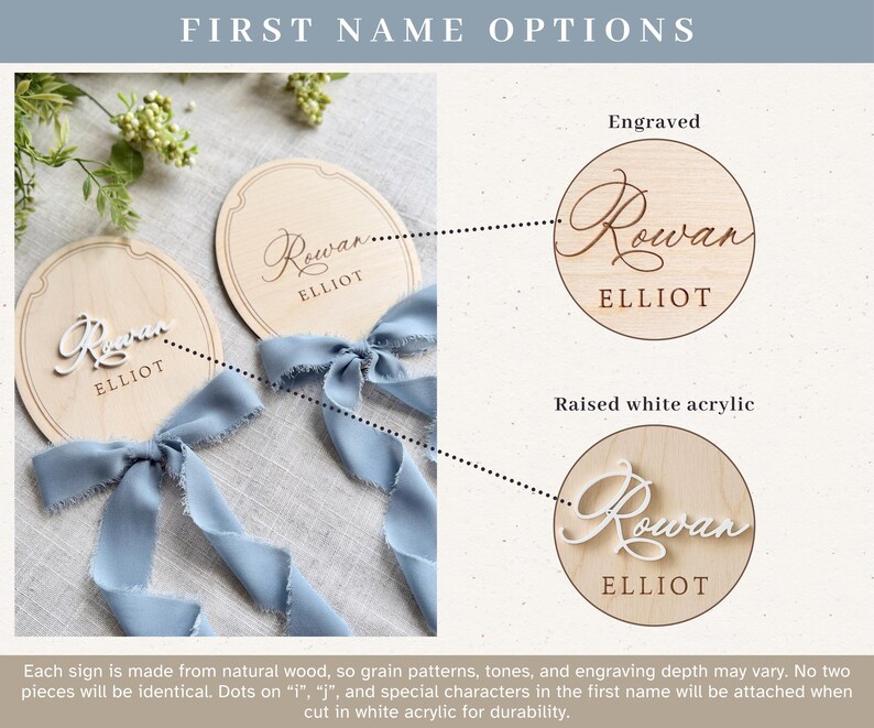 Personalized Baby Name Sign, Baby Shower Gift, Baby Girl Boy Hospital ...