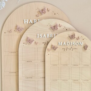 First Year Birthday Board | Monthly Milestone Photo Board |one Year of ...