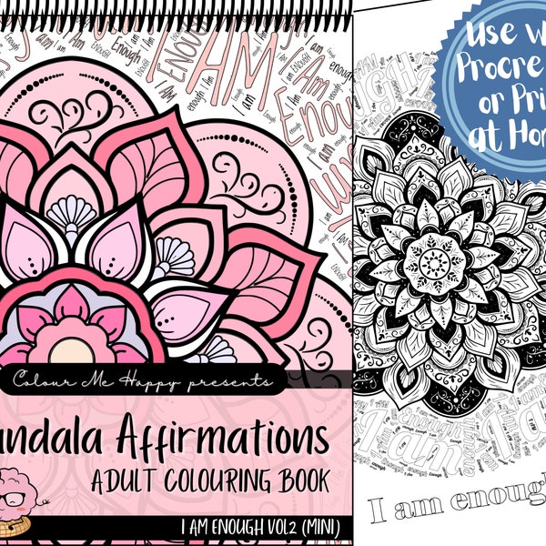 I Am Enough Coloring Page - Etsy