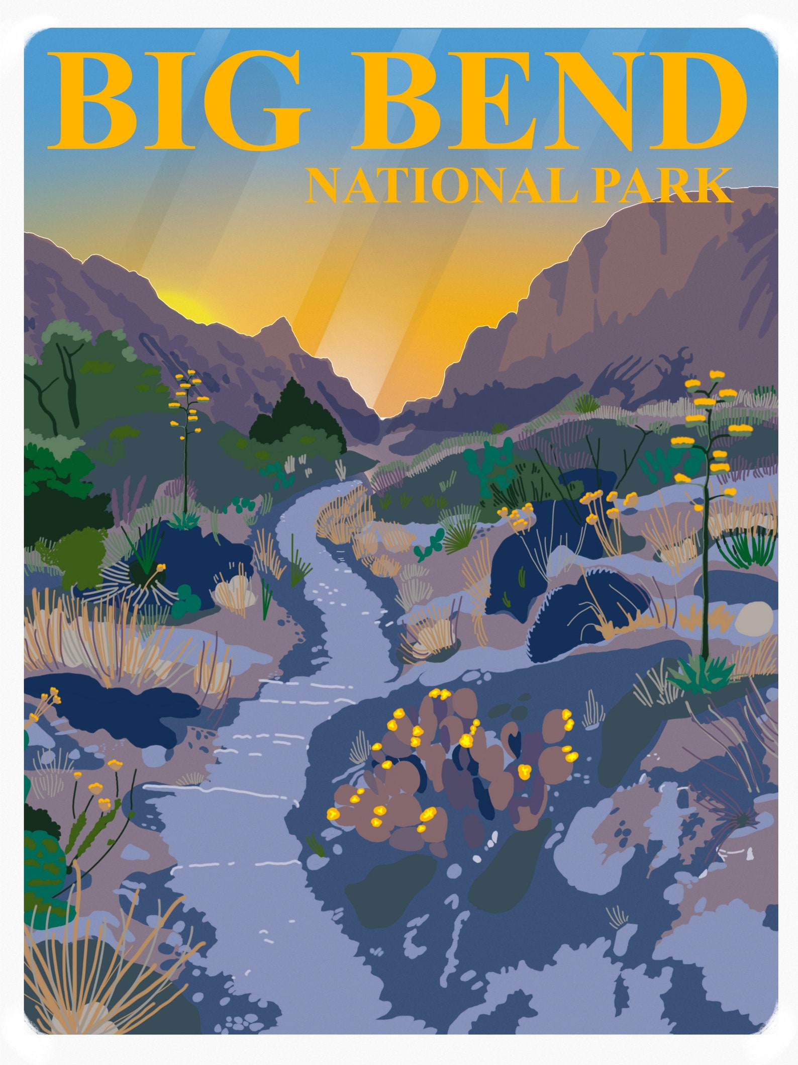Big Bend National Park Poster - Etsy
