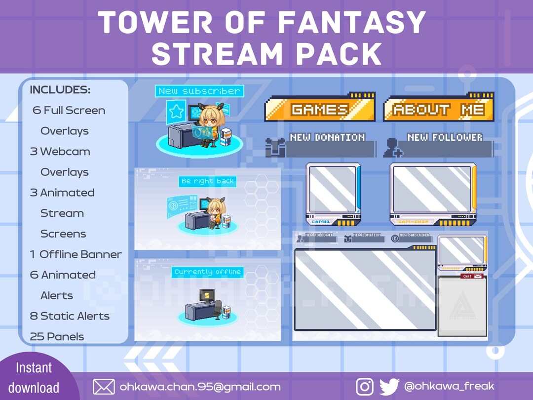 Full Tower of Fantasy Animated Stream Pack / Twitch / Youtube ...