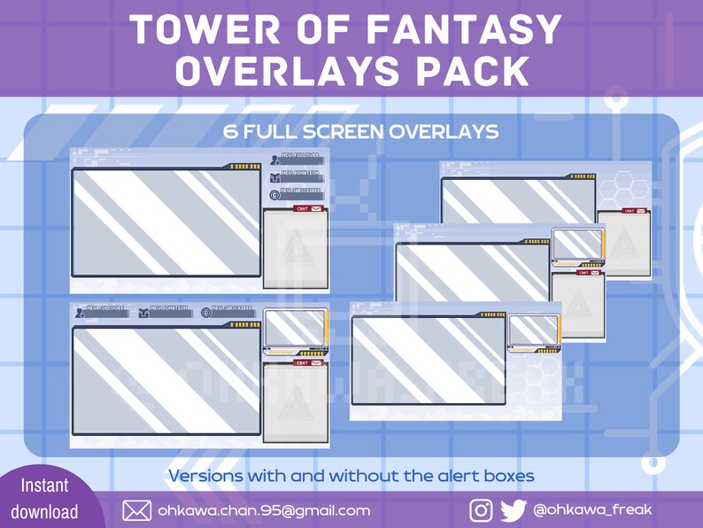 Tower of Fantasy Stream Overlays / Twitch / Youtube / Streamer / Tof ...