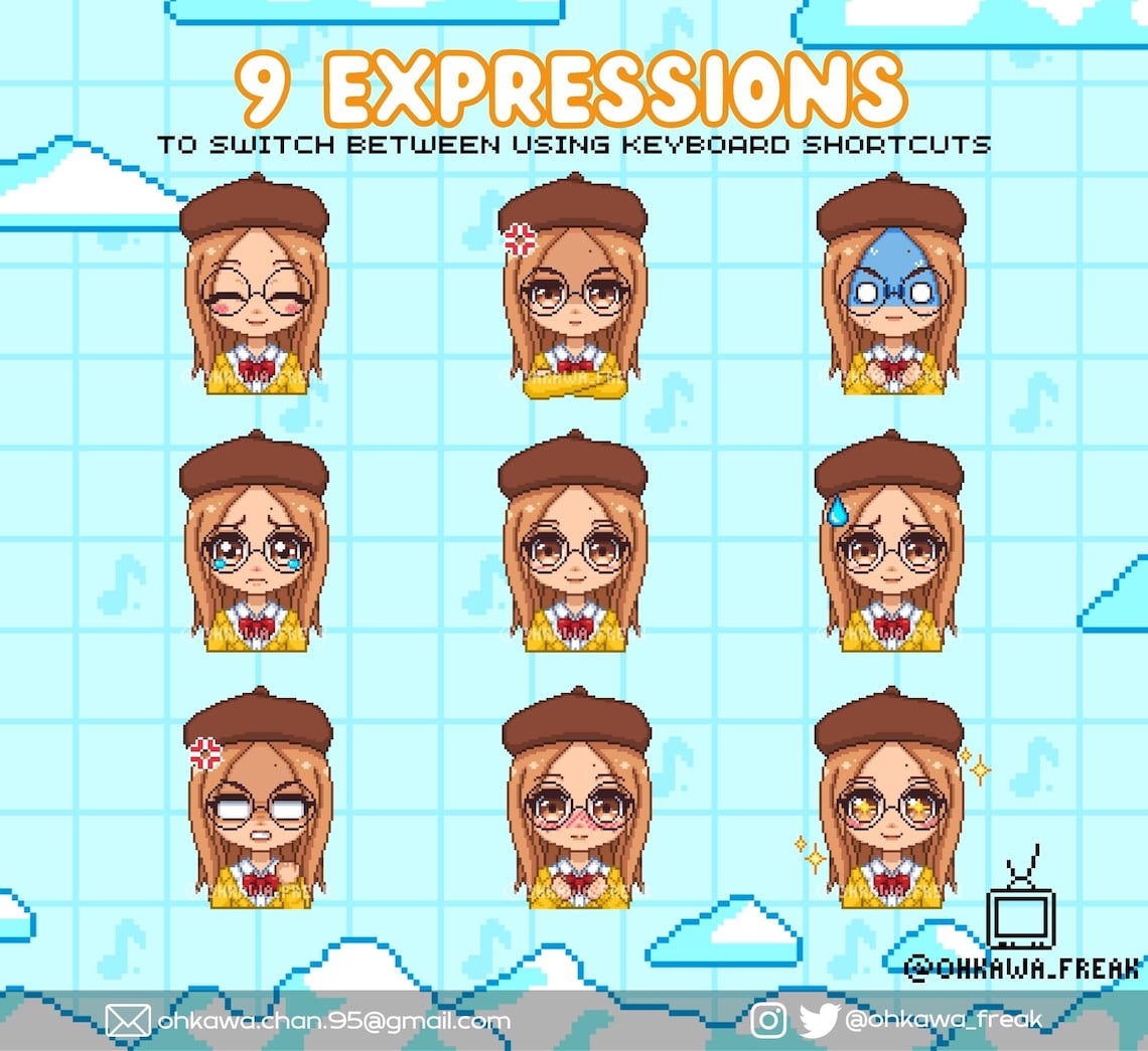 Premade Pngtuber - Only 1 Aviable - Yellow Girl / Twitch / Youtube ...