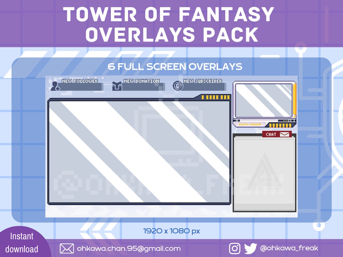 Tower of Fantasy Stream Overlays / Twitch / Youtube / Streamer / Tof ...
