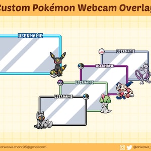 Custom Pokémon Webcam Overlay / Twitch / Stream / Youtube / Pixel Art ...