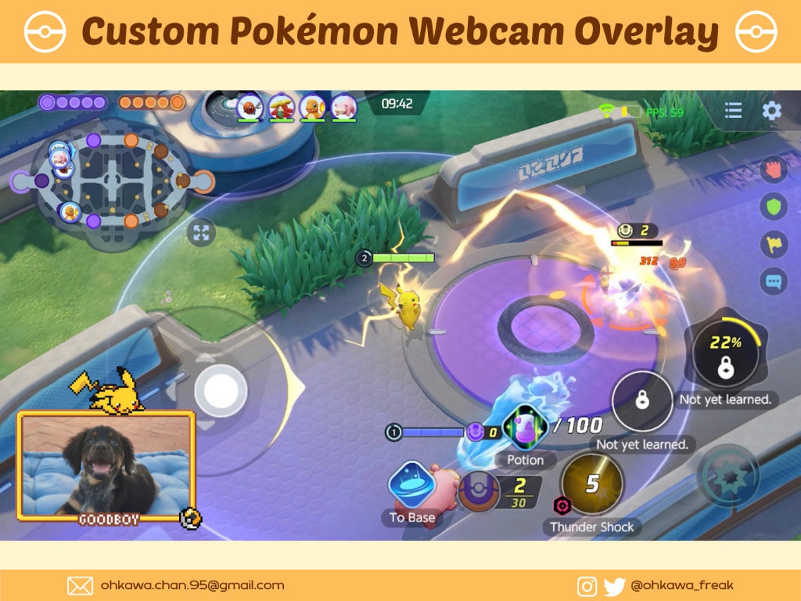 Custom Pokémon Webcam Overlay / Twitch / Stream / Youtube / Pixel art ...