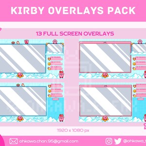 Kirby Stream Overlays / Cute / Kawaii / Pink / Pixel Art - Etsy Canada
