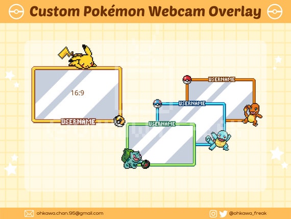 Custom Pokémon Webcam Overlay | Etsy