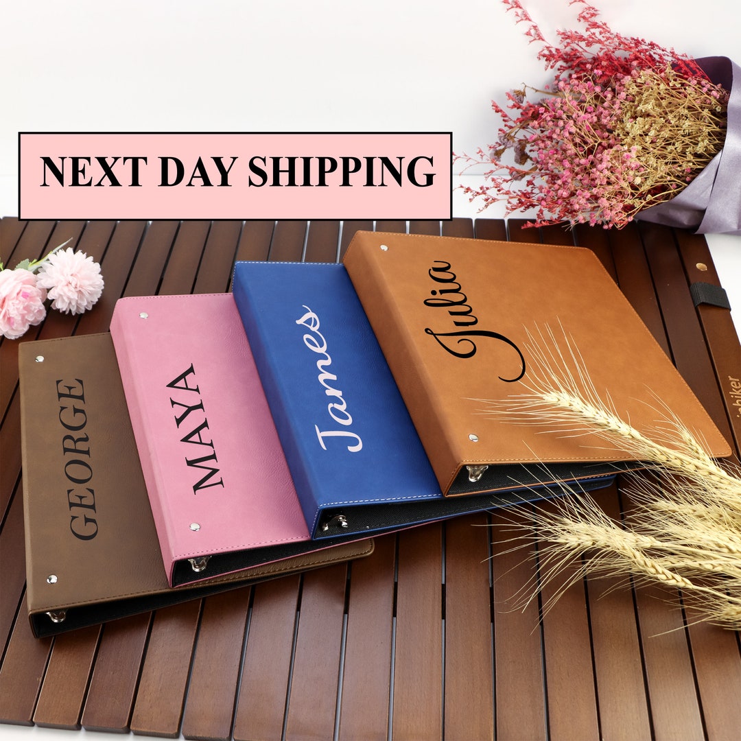 Personalized Binder,leather Binder, Personalized Leather Binder,custom ...