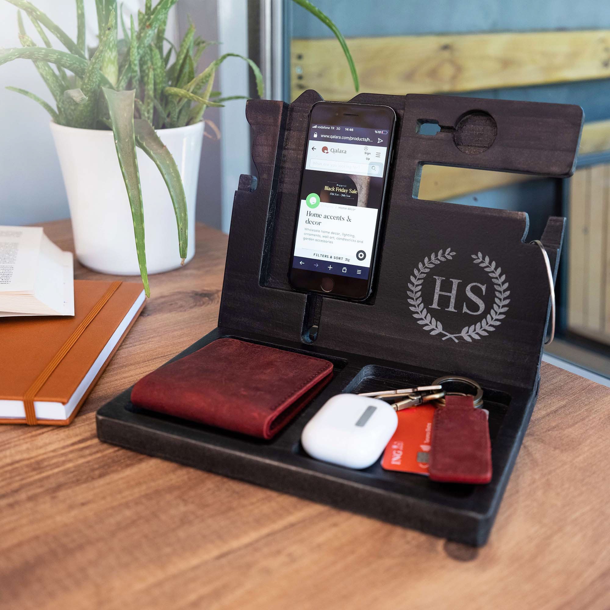 Custom Docking Station for Men, Wooden Docking Station, Gift for Men ...