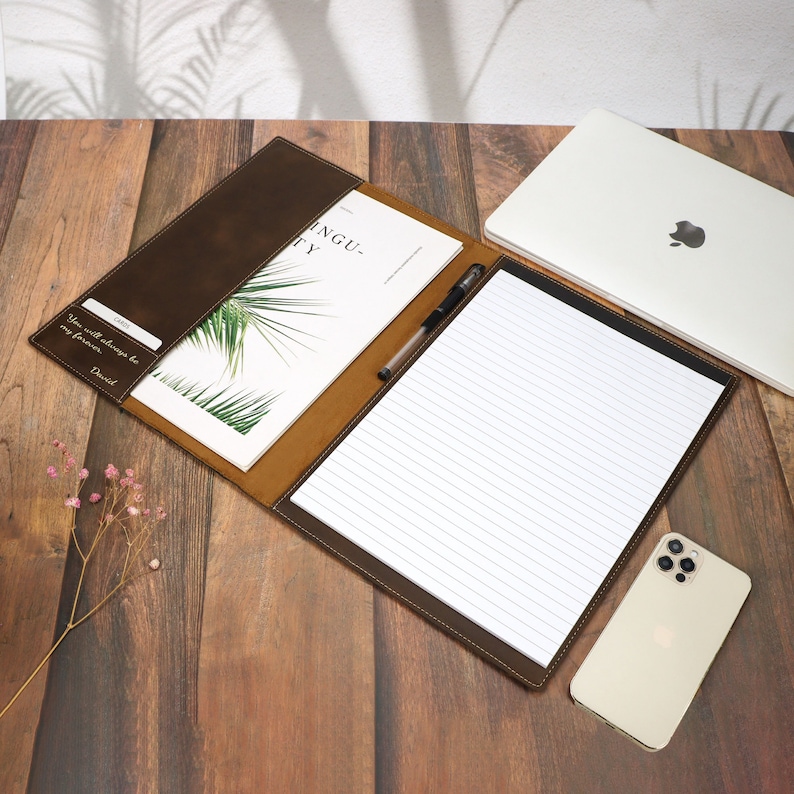 Leather Portfolio, Leather Padfolio, Personalized Leather Portfolio ...