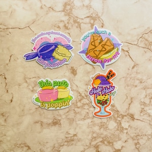3 Pack or 6 Pack Filipino Food Stickers Laser Cut, Original Designs - Etsy