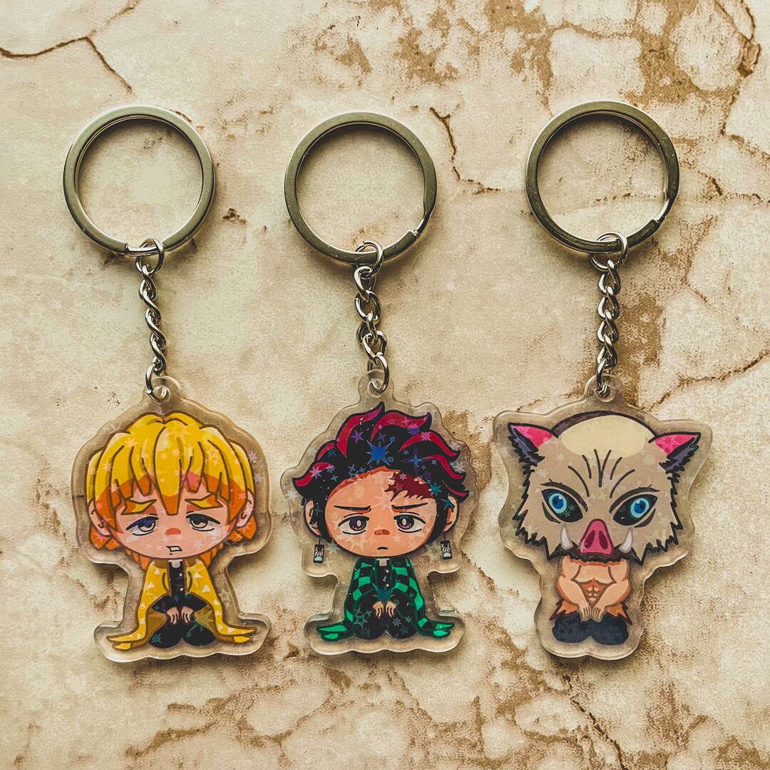 Demon Slayer Holographic Acrylic Charms - Etsy