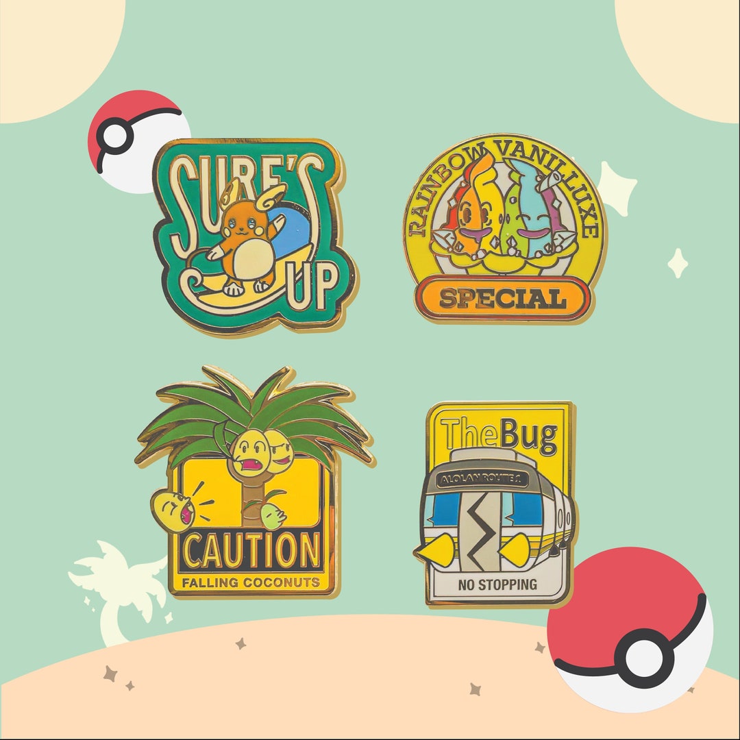 Made in Alola: Pokémon Enamel Pins - Etsy