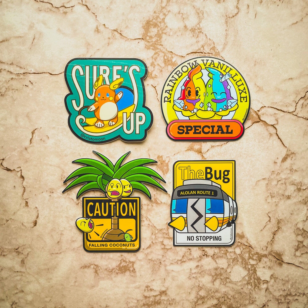 Made in Alola: Pokémon Stickers - Etsy