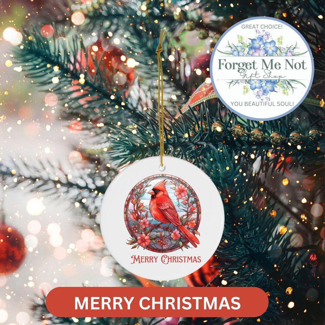 Stained Glass Cardinal Lover Gift, Bird Lover Watcher Mosaic Style ...