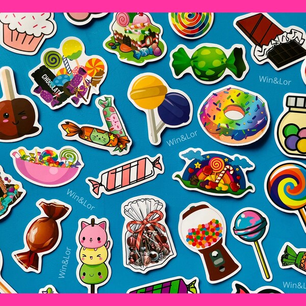 Lollipop Stickers - Etsy