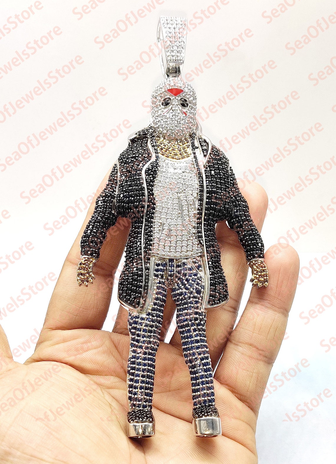 Custom Made Mens Hip Hop Pendant Simulated Diamond Pendant - Etsy