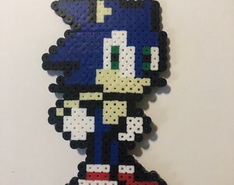 Sonic the Hedgehog Shadow Perler Bead Magnet - Etsy