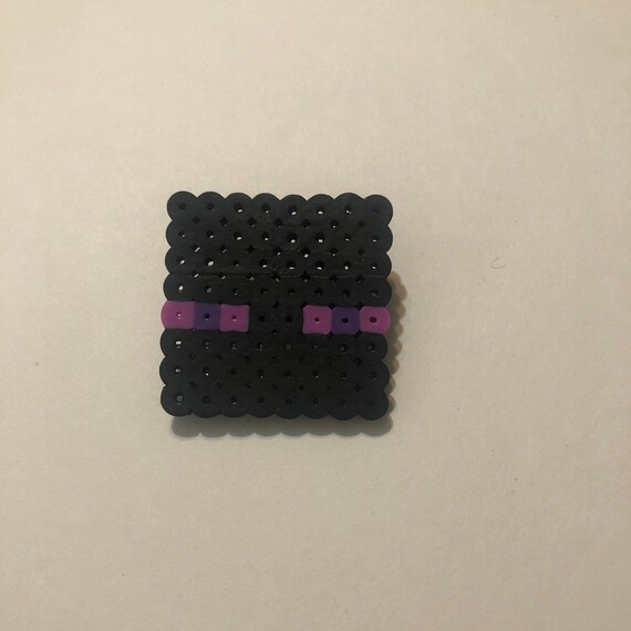 Minecraft Enderman Perler Bead Pin Etsy