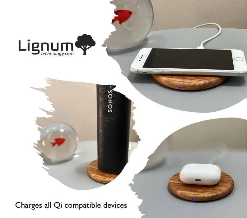 NEW Personalized Solid Wood Wireless Phone Charger. Available in a ...